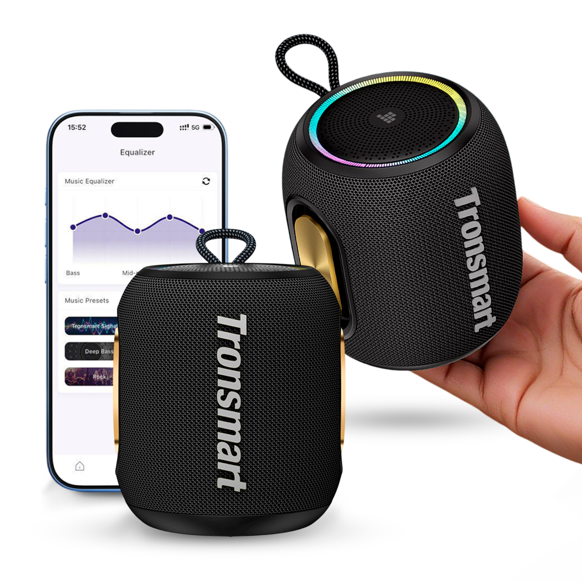Tronsmart T8 Mini Parlante Portatil Bluetooth 5.3 IPX7 16w - Lookup Perú